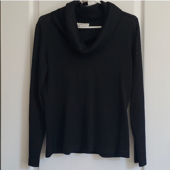 Coldwater Creek | Sweaters | Coldwater Creek Black And Metallic ...